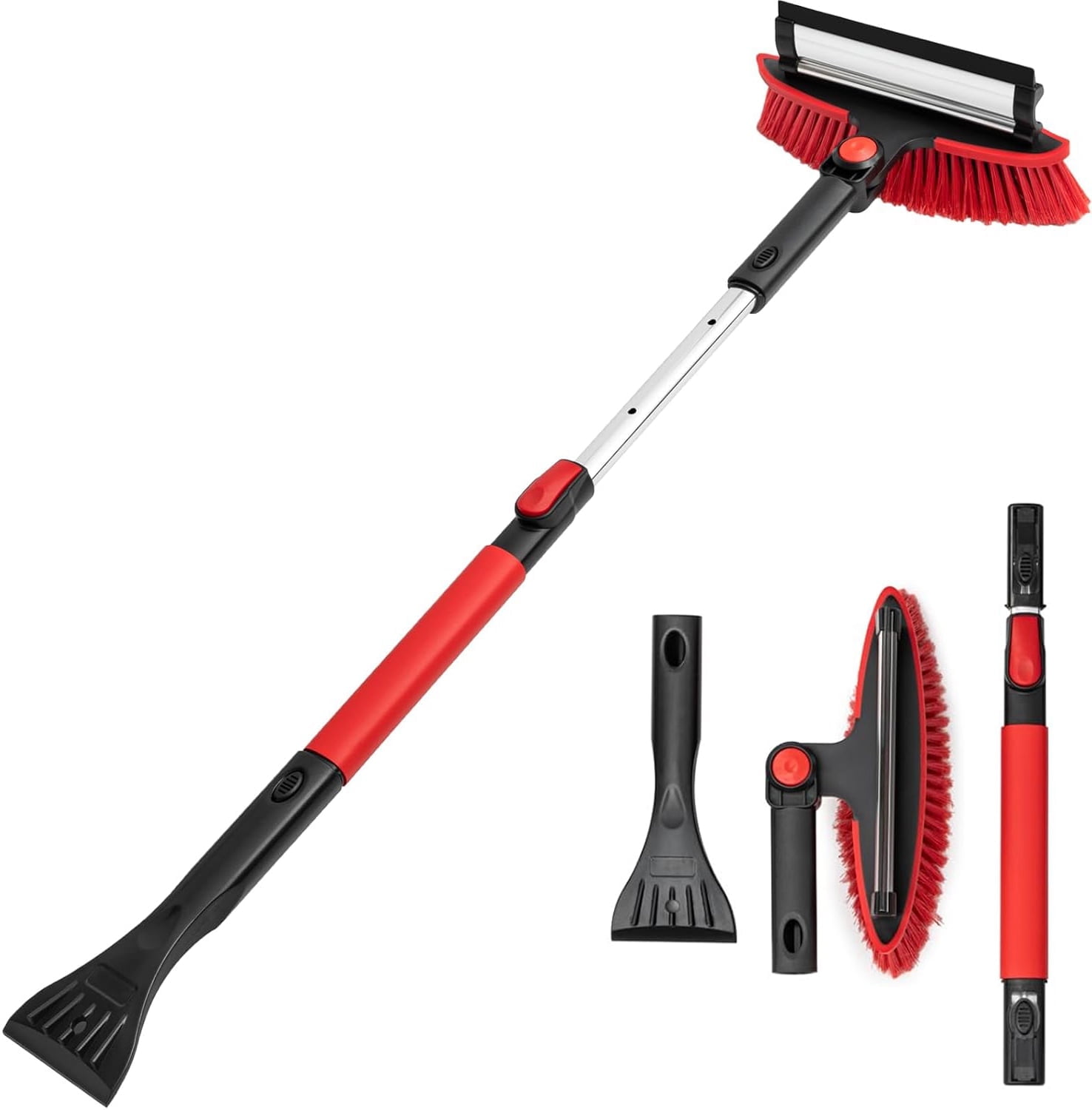 Extendable 40-Inch Car Snow Brush with Ice Scraper, SUV/Truck ...