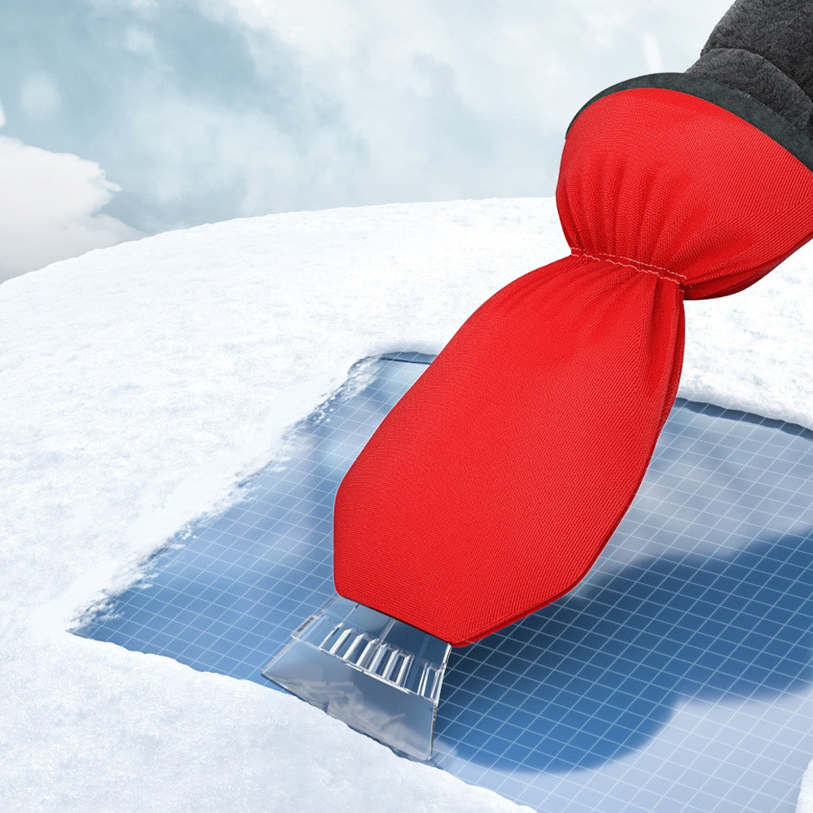 Car Snow Removal Tool - Efficient Ice Scraper with Glove - Perfect for ...