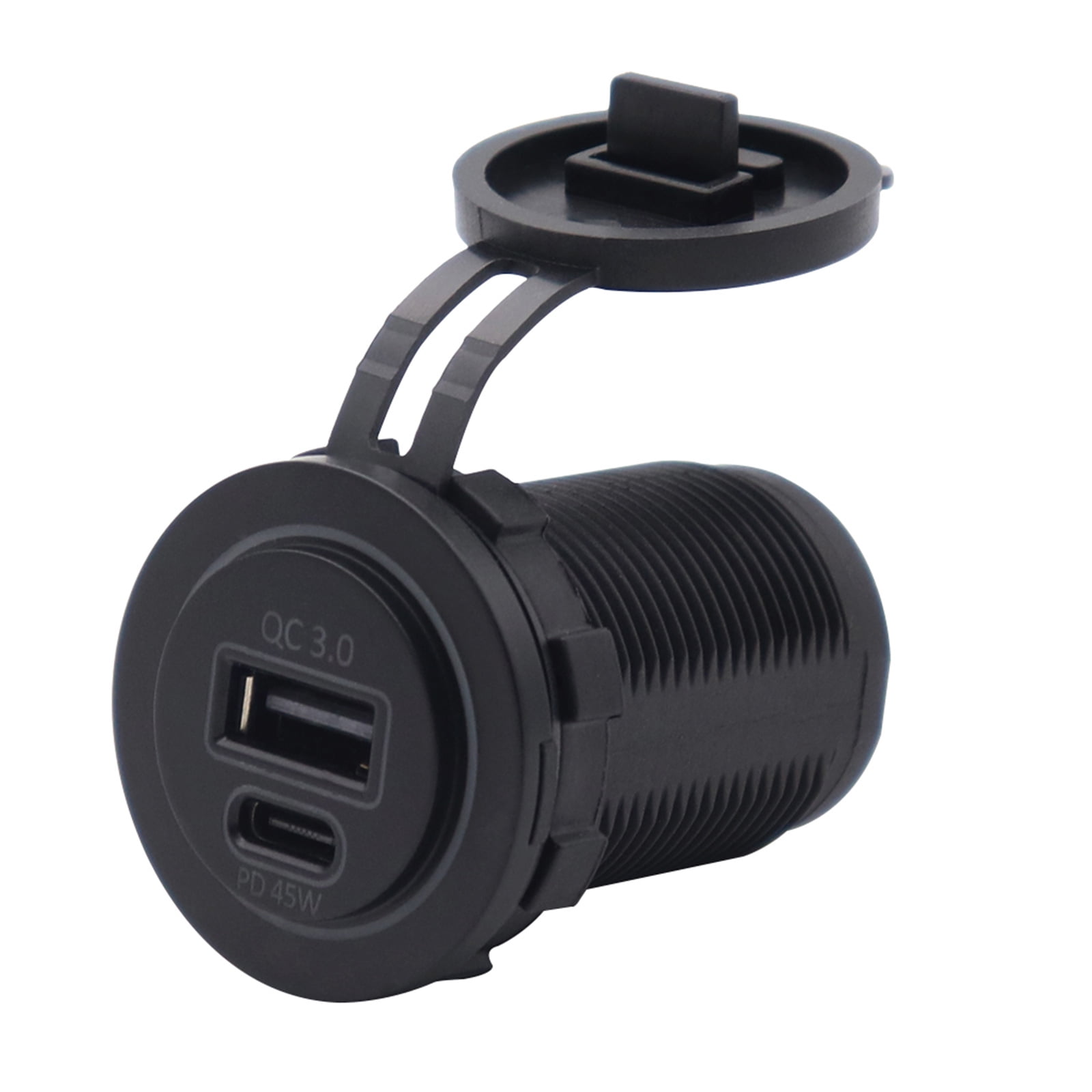 Car Socket 45W PD USB C & 18W QC3.0 USB Power Outlet for 20/10 S21/20/ ...