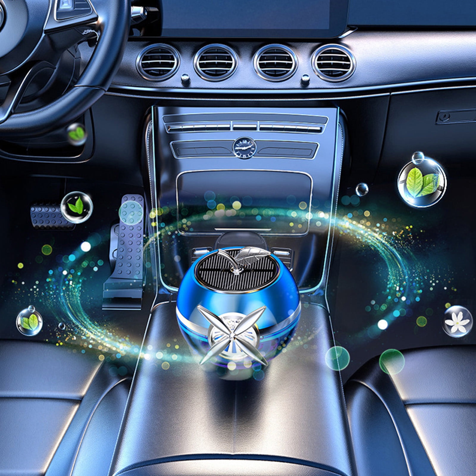 Car Solar Aromatherapy Diffuser - Elegant Alloy Design, Solar Powered ...