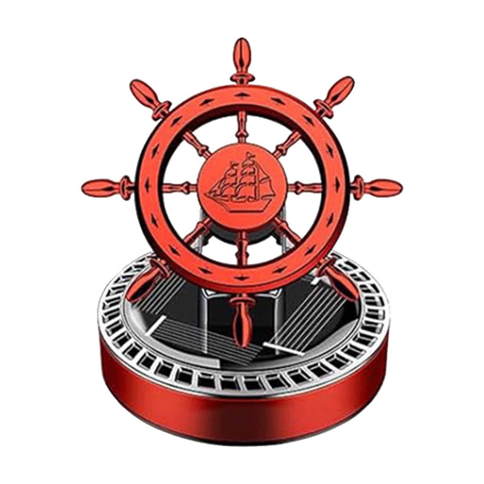 Car Solar Energy Aromatherapy Diffuser Rotating Boat Helm Perfume ...