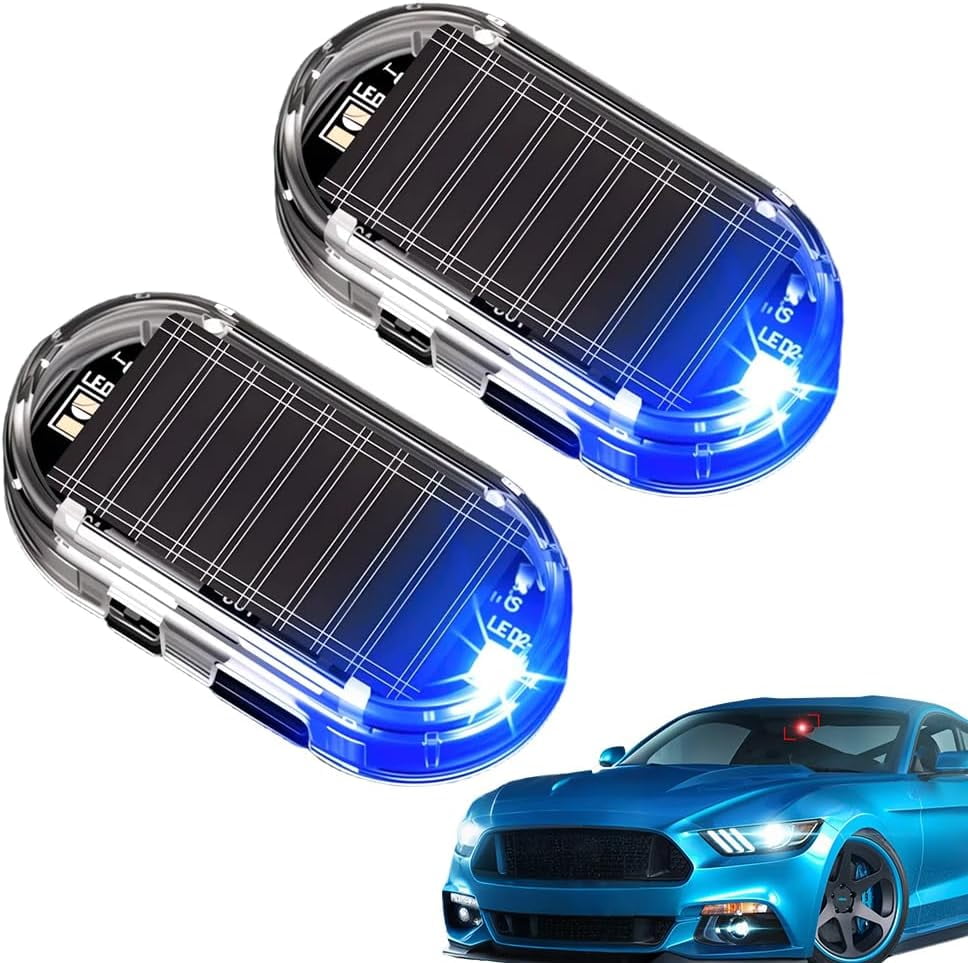 Car Solar Led Flashing Light 2Pcs, 2025 New Adhesive Automotive Mini ...
