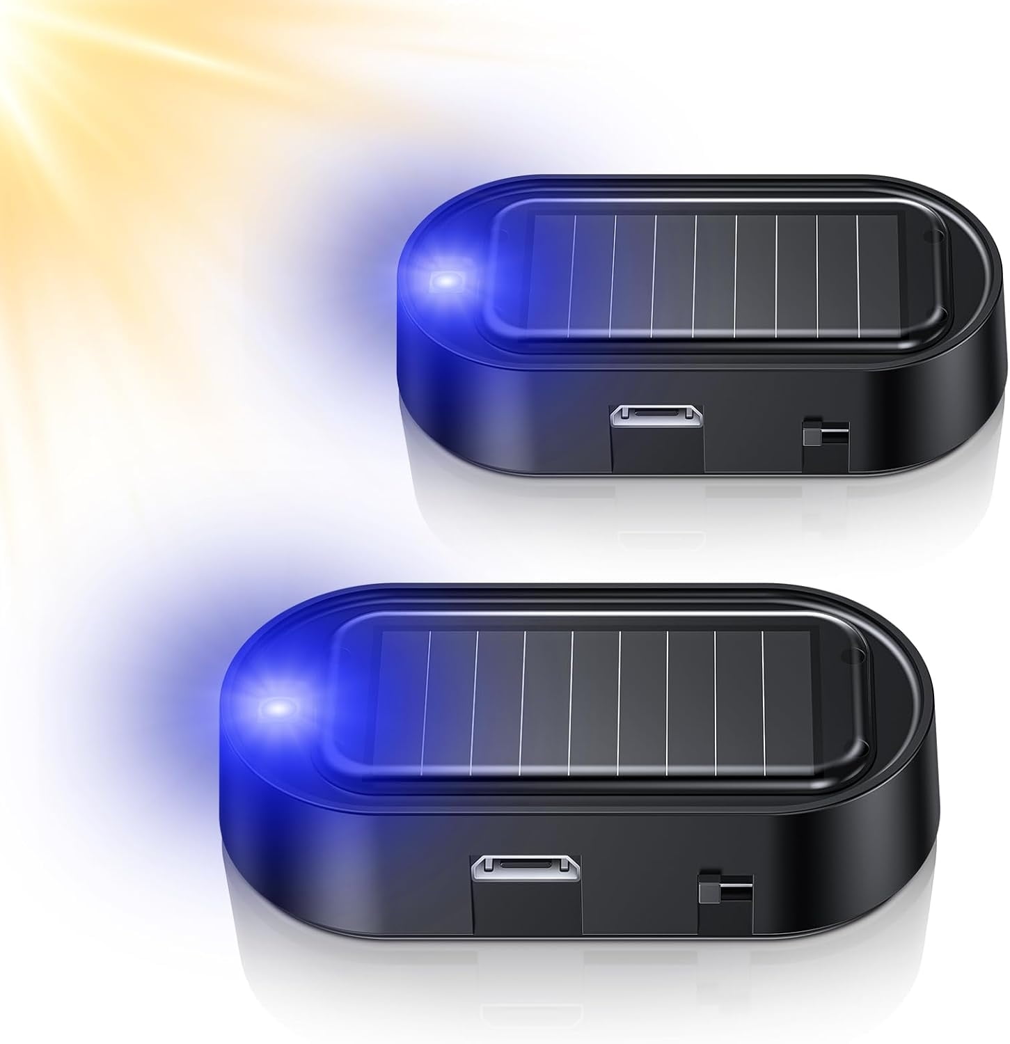 Car Solar Power Simulated Dummy Alarm, Car Security Anti-Theft LED ...