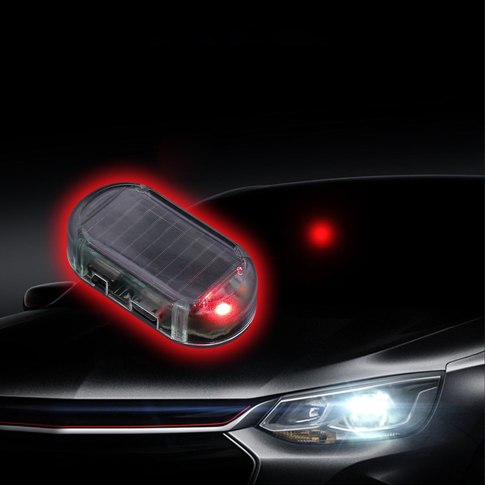 Car Solar Power Simulated Dummy Alarm, Warning Anti-Theft LED Flashing ...