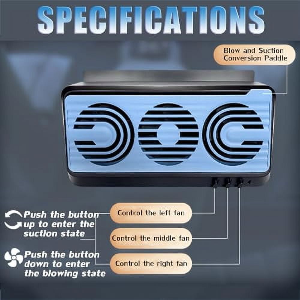 Car Solar Powered Exhaust Fan Car Window Exhaust Fan 180° Vehicle ...