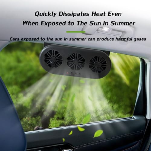 Car Solar Powered Exhaust Fan Car Window Exhaust Fan Vehicle ...
