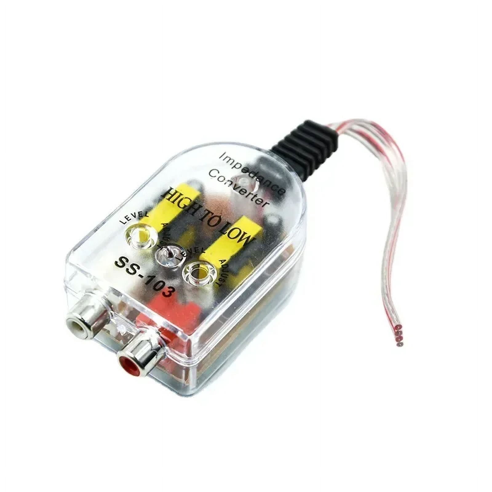 Car Speaker To RCA Level Adaptor High To Low Sockets Auto Line Out ...