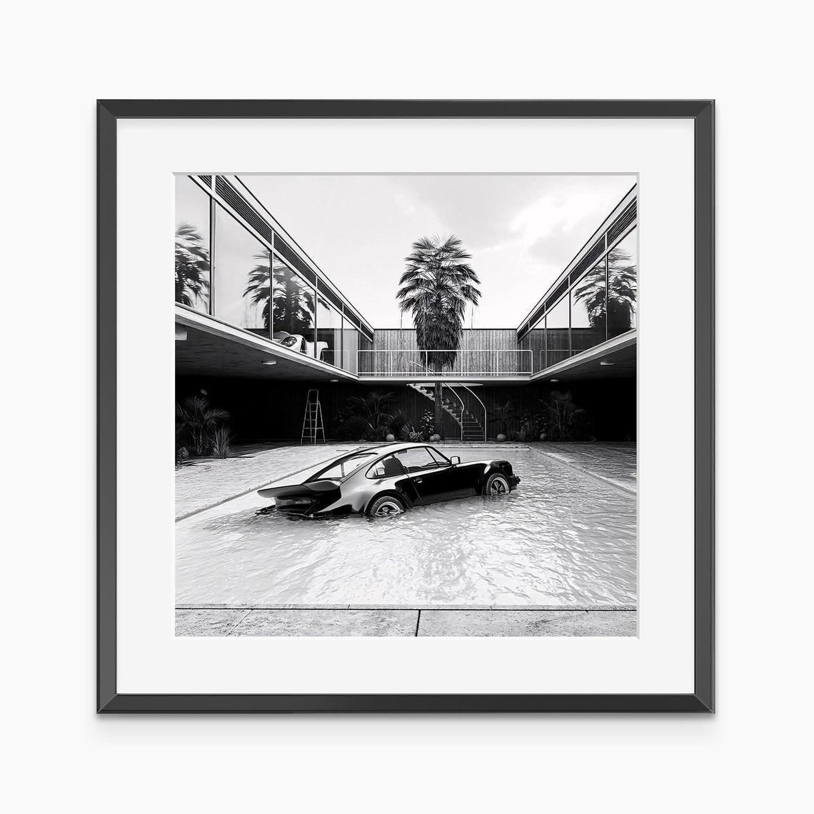 Car Sports Car Garage Retro Portrait PRSH55 Photography Museum Quality ...