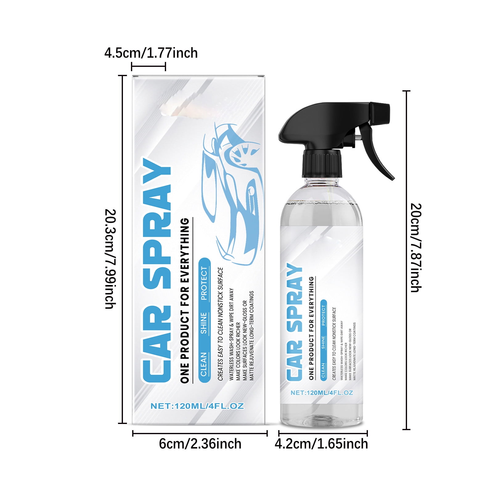 Car Spray, 2025 Upgraded Multi Functional Coating Renewal Agent Spray ...