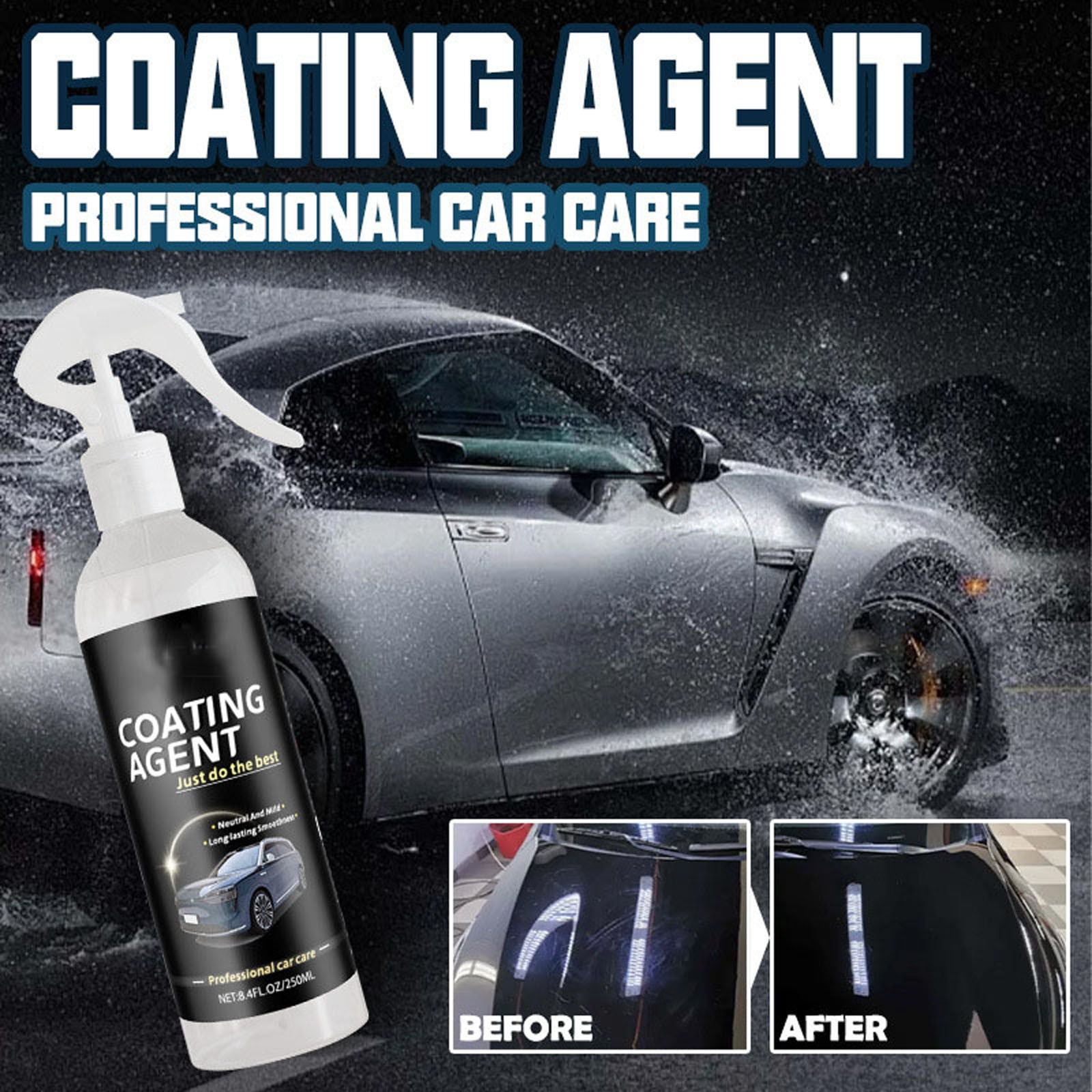 Car Spray Coating Wax | Nano Crystal Paint Sealant | Fast-Acting High ...