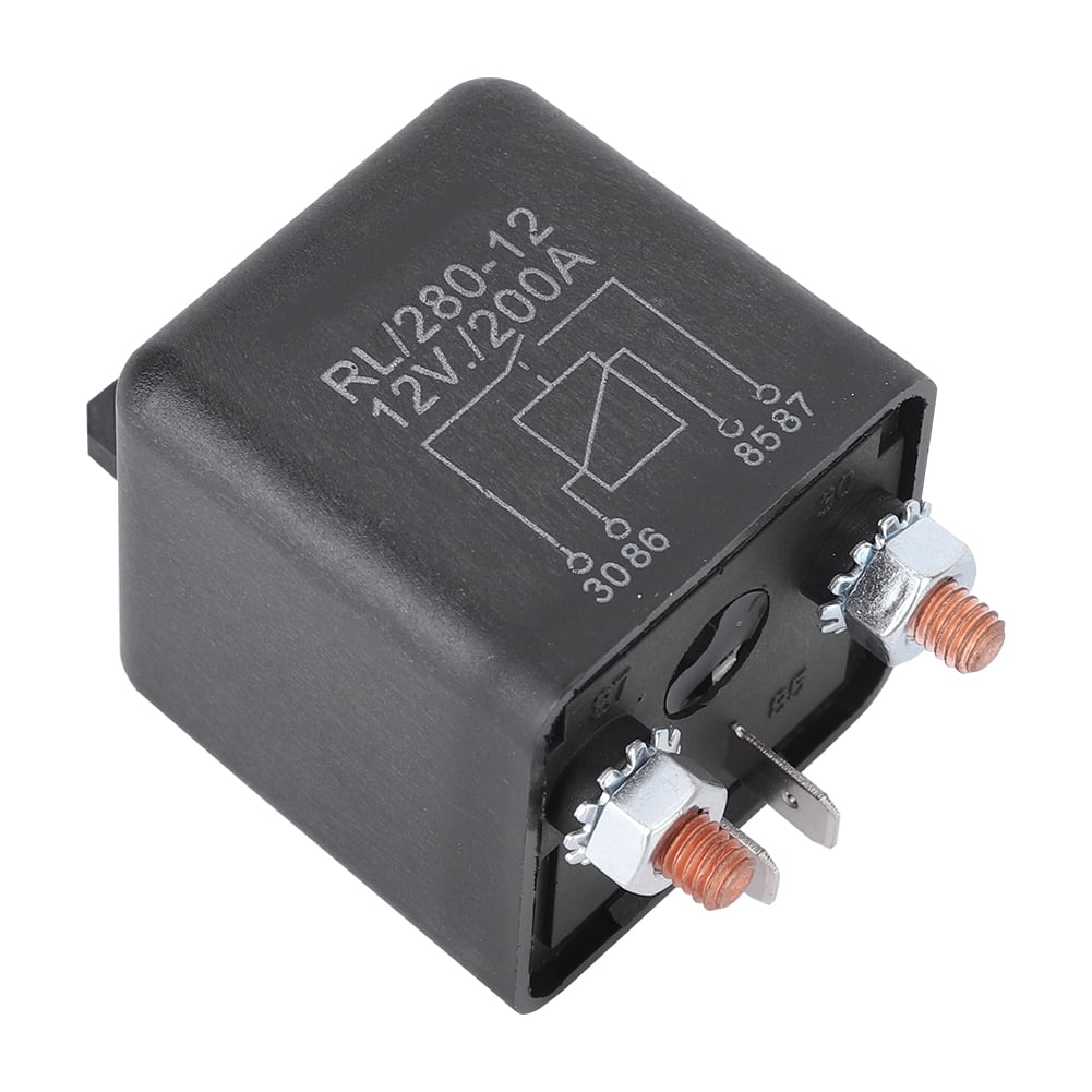 Car Starter Relay For Automotive Vehicles, 12Vdc 200A Normally Open 4 ...