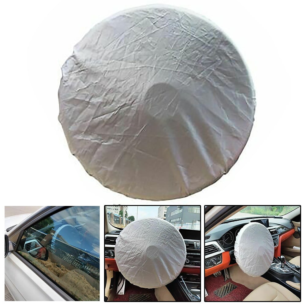 Car Steering Wheel Anti-Heat Sun Shade Cover Sunscreen Insulation Cover ...
