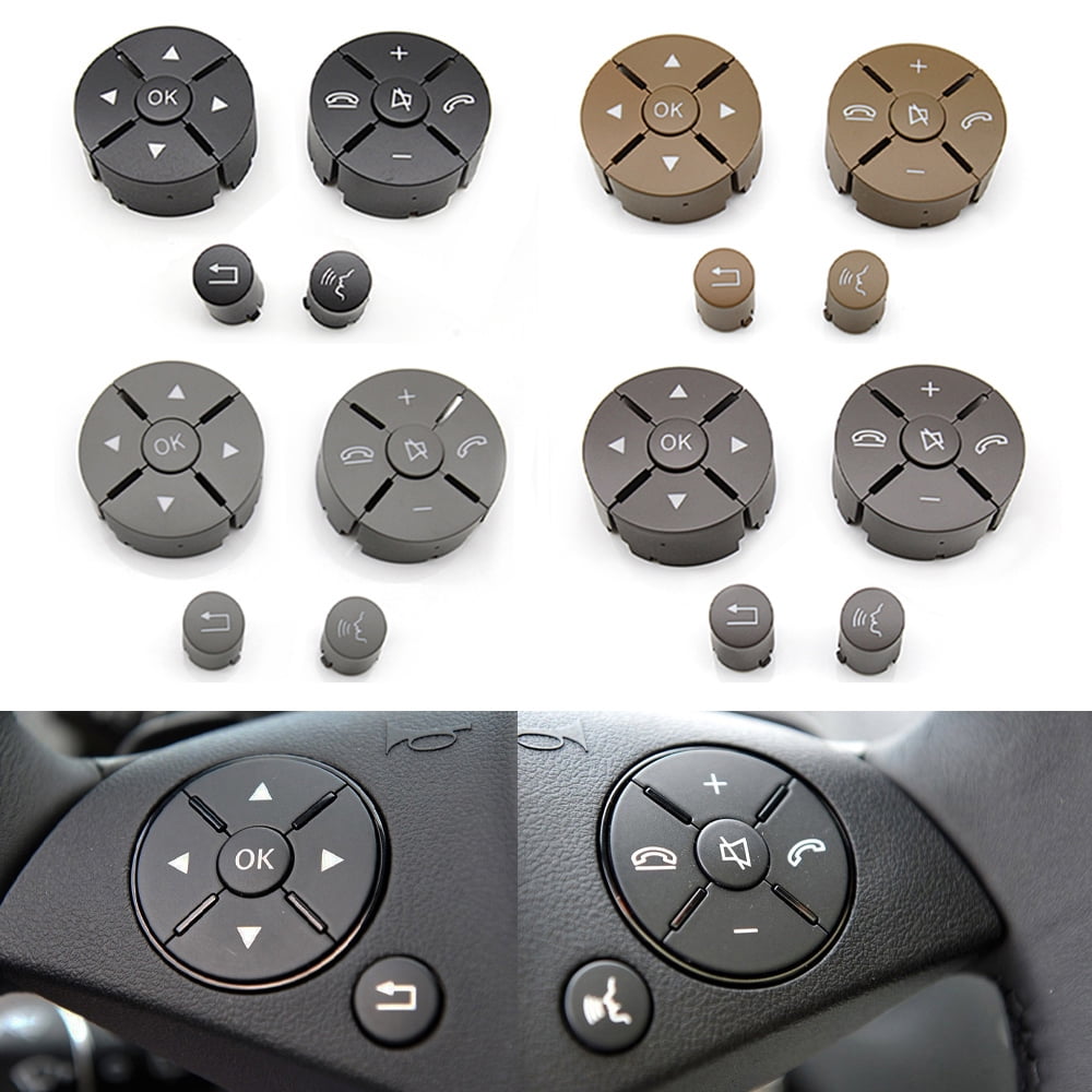 Car Steering Wheel Buttons Control Switch Trim Cover Kit For Mercedes ...