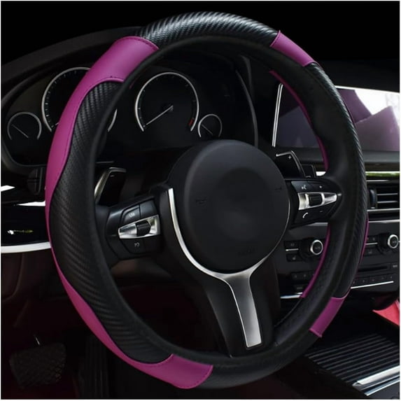Car Steering Wheel Cover, 15 Inch Leather Breathable Auto Steering ...