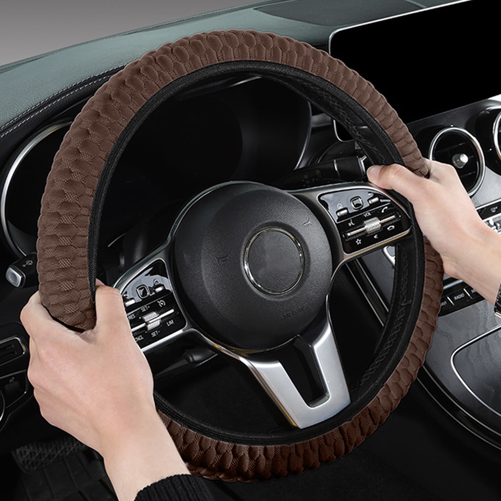 Car Steering Wheel Cover, Anti-Slip Sports Handle Cover, Thin Steering ...