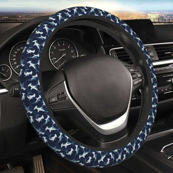 Car Steering Wheel Cover - Cartoon Cute Hammerhead Shark Universal Car ...