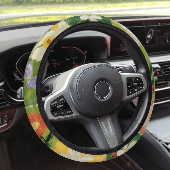 Car Steering Wheel Cover, Flower Car Accessory for Diverse Cars ...