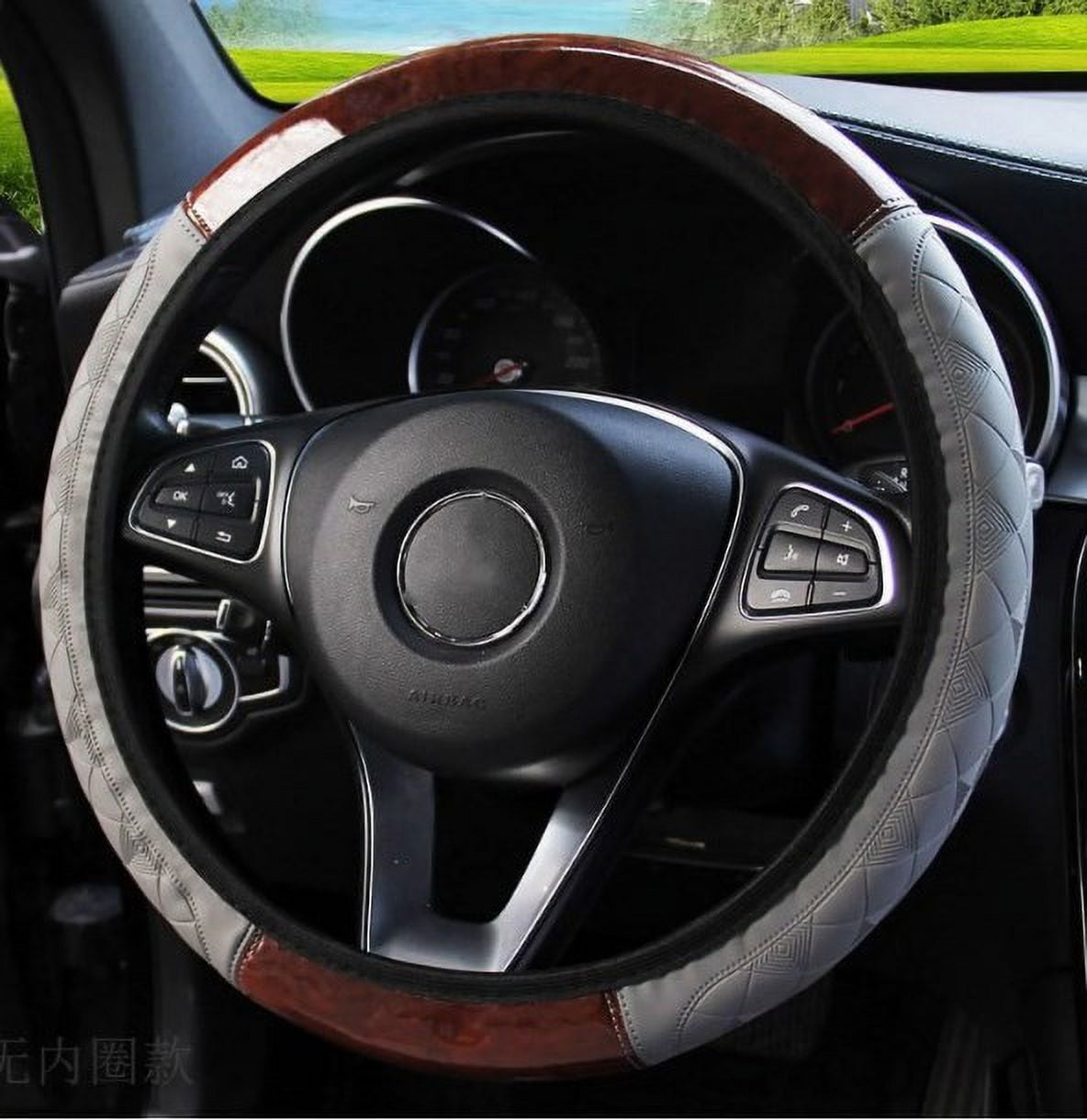 Car Steering Wheel Cover Leather Steering Covers for Car Suv Vehicle ...