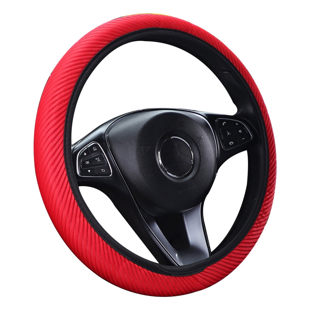 Car Steering Wheel Cover Striped Pattern Mesh Fabric Steering Wheel ...