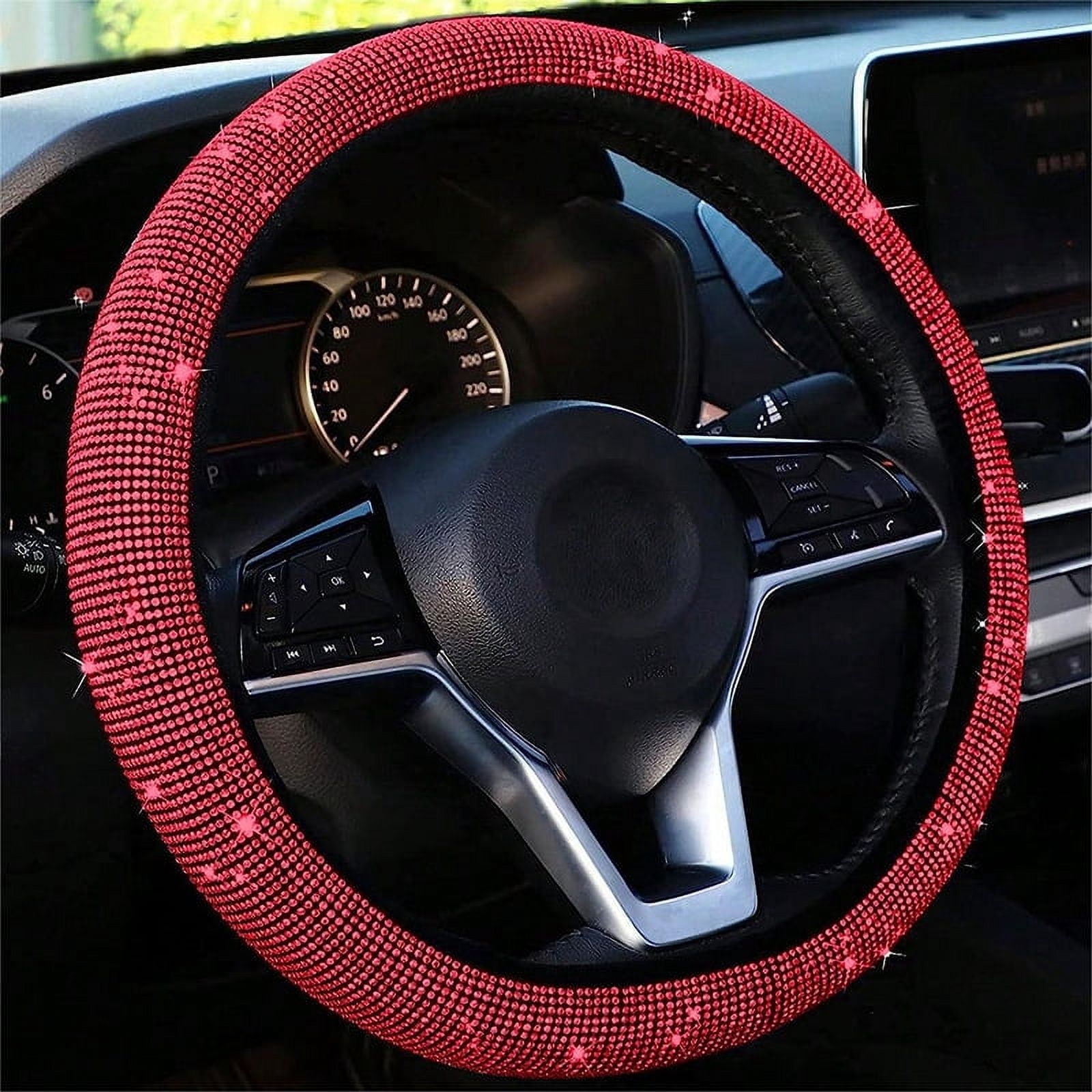Car Steering Wheel Cover Universal Fit for 15 Inches Diameter, Bling ...