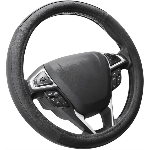 Car Steering Wheel Cover Universal Standard Size 14.5-15 inch, Black ...