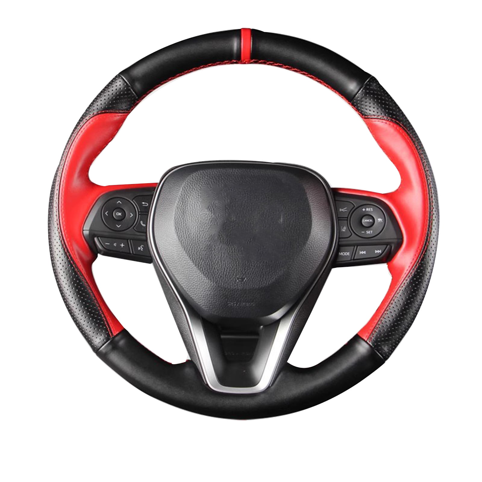 Car Steering Wheel Cover Wheel Cover Protector, Cowhide Hand Sewn ...