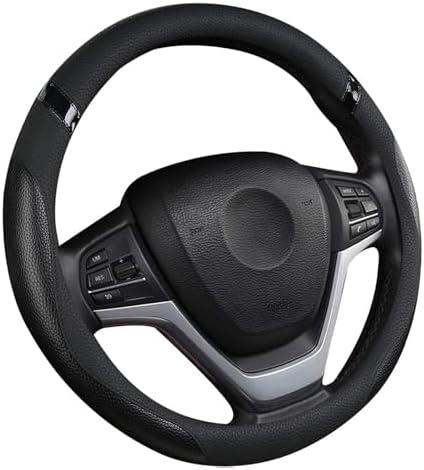 Car Steering Wheel Cover for Men Women Universal Leather Steering ...