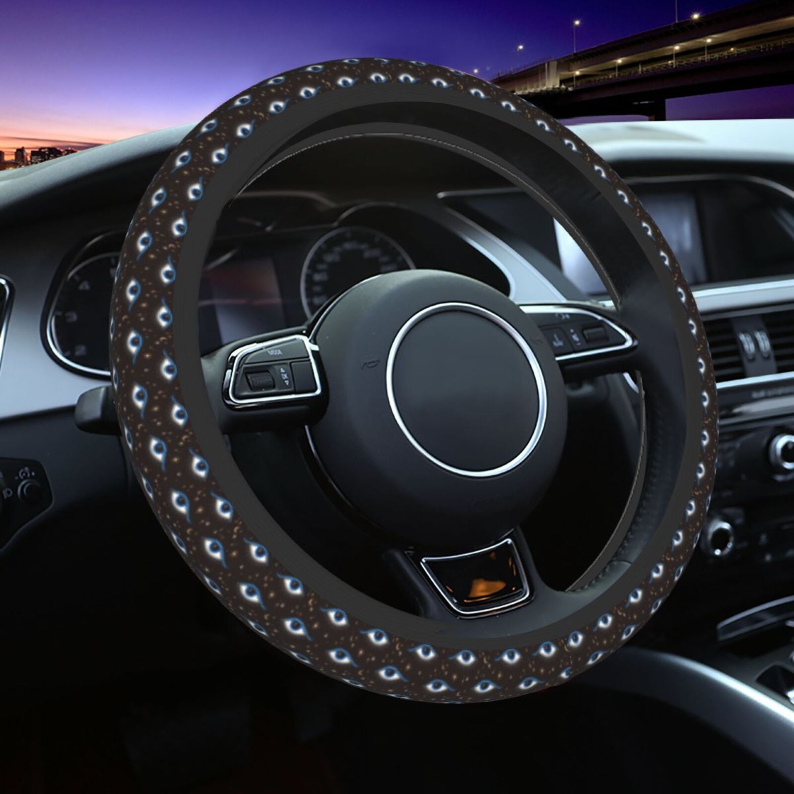 Car Steering Wheel Cover - starry sky evil eye Non-Slip Steering Wheel ...