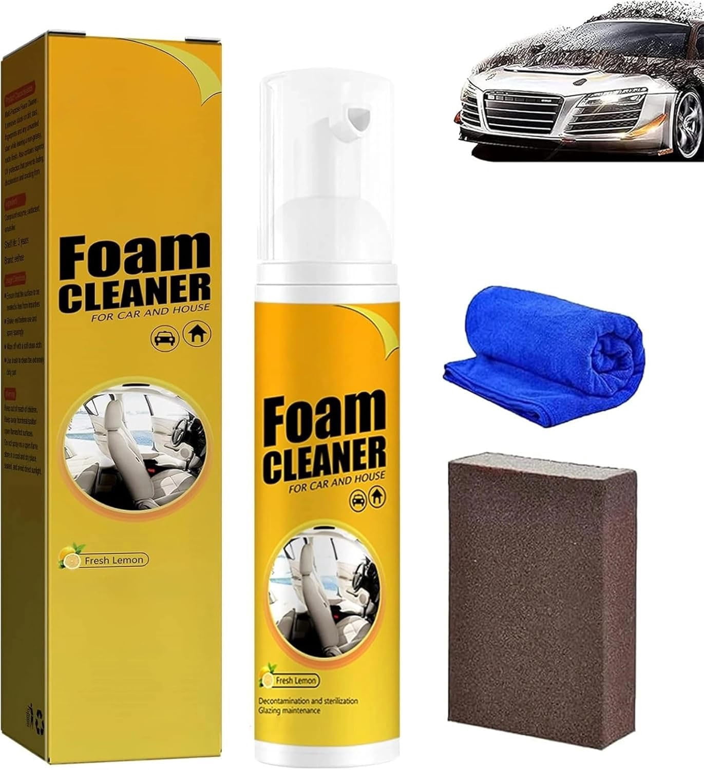 Car Steering Wheel Foam Cleaner, 100ml Foam Cleaner For Car Interior ...
