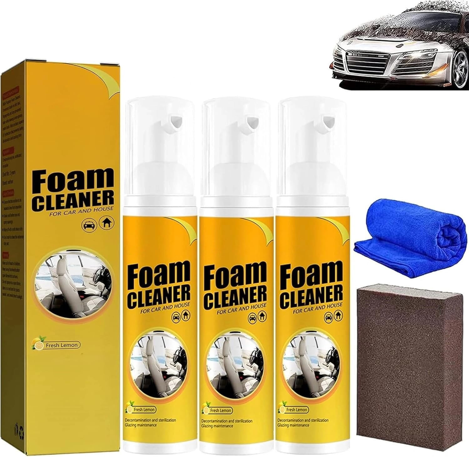 Car Steering Wheel Foam Cleaner, 100ml Foam Cleaner For Car Interior ...