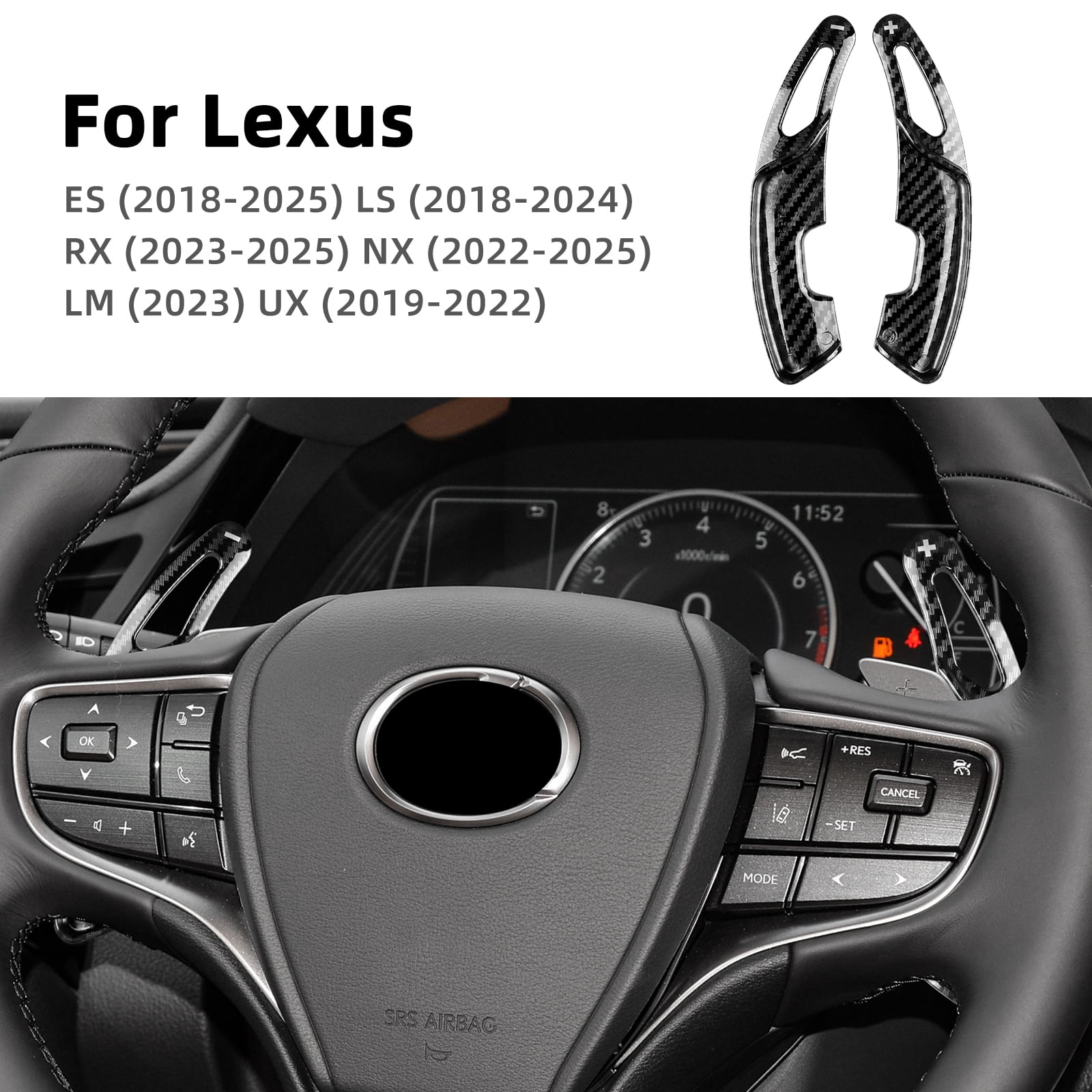 Car Steering Wheel Paddle Shifter ABS Material for 2018-2025 Lexus ES ...