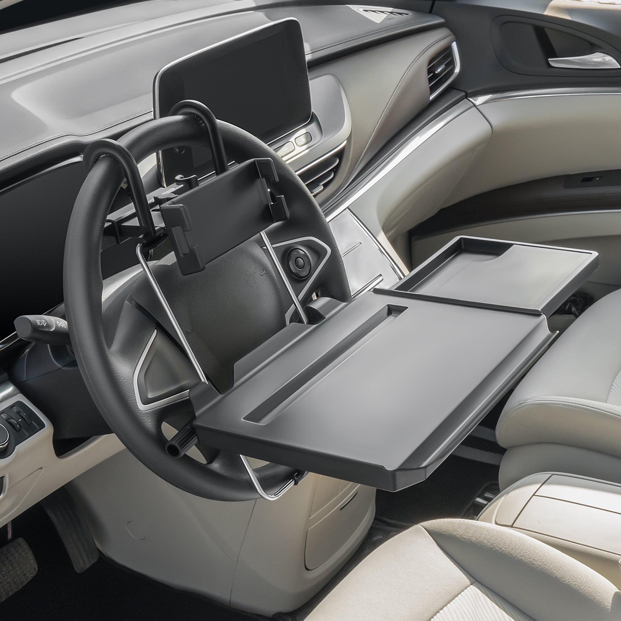 Paffenery Car Steering Wheel Tray with Phone Holder, Desk Food Table ...