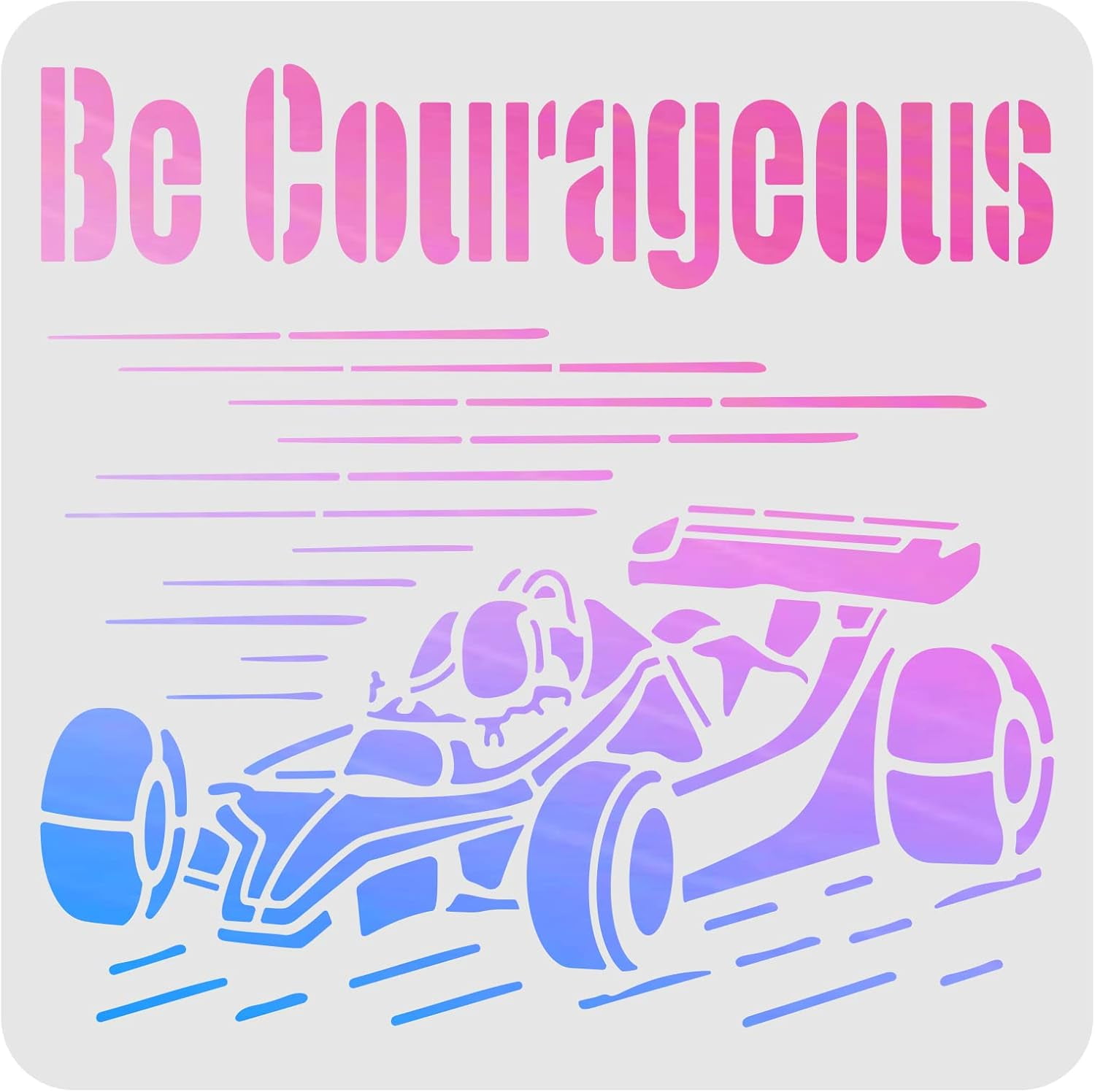 Car Stencil 11.8x11.8inch Plastic 'Be Courageous' Stencils for Painting ...