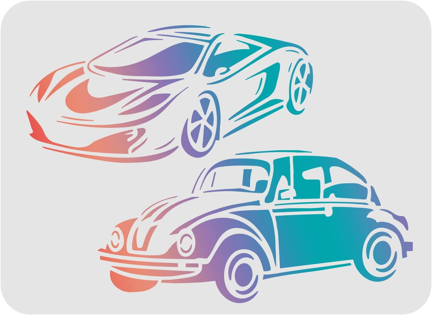Car Stencils 11.6x8.3inch Sedan Painting Decoration Stencils Sports Car ...