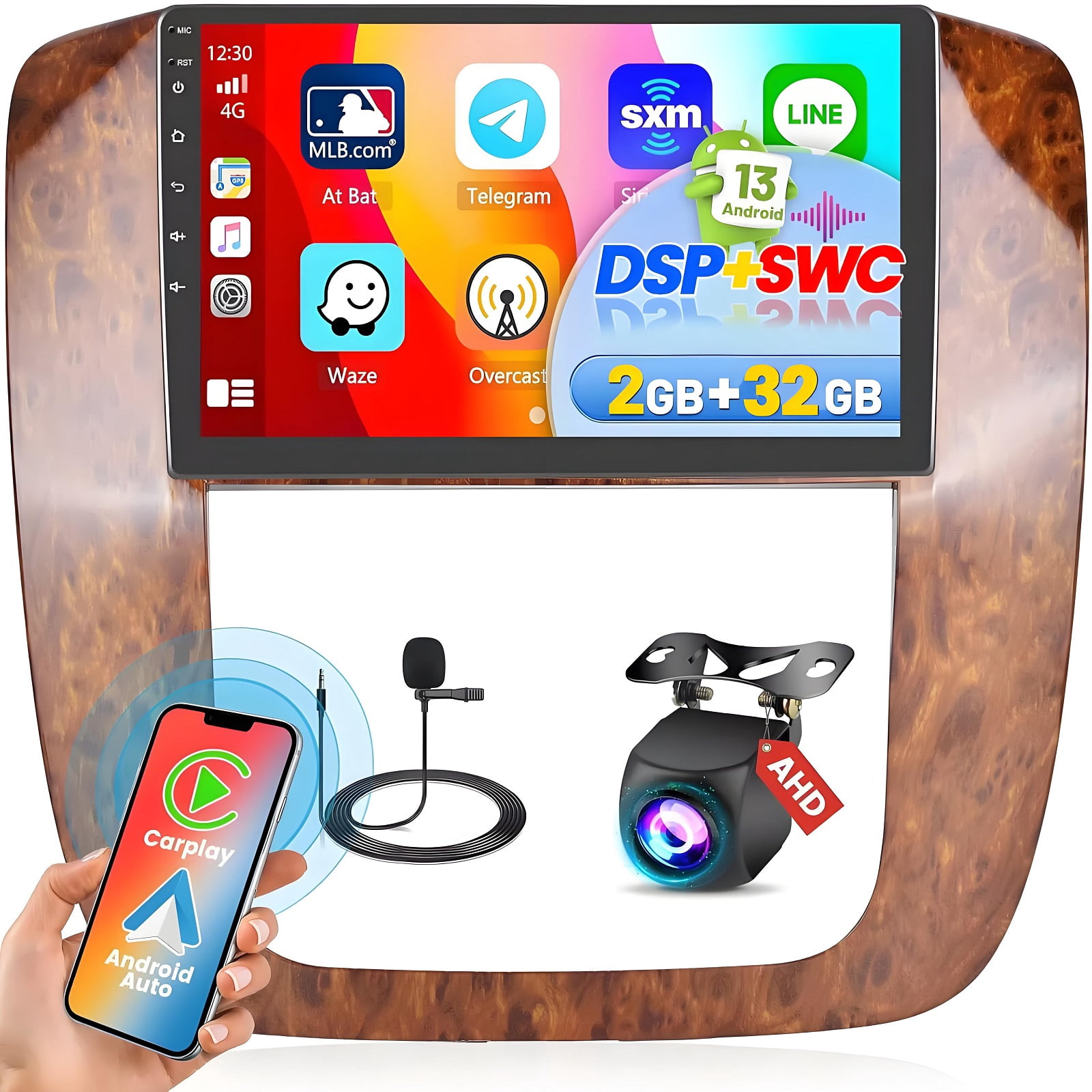 Car Stereo Android 13 for GMC Yukon Chevrolet Tahoe Suburban, Wireless ...