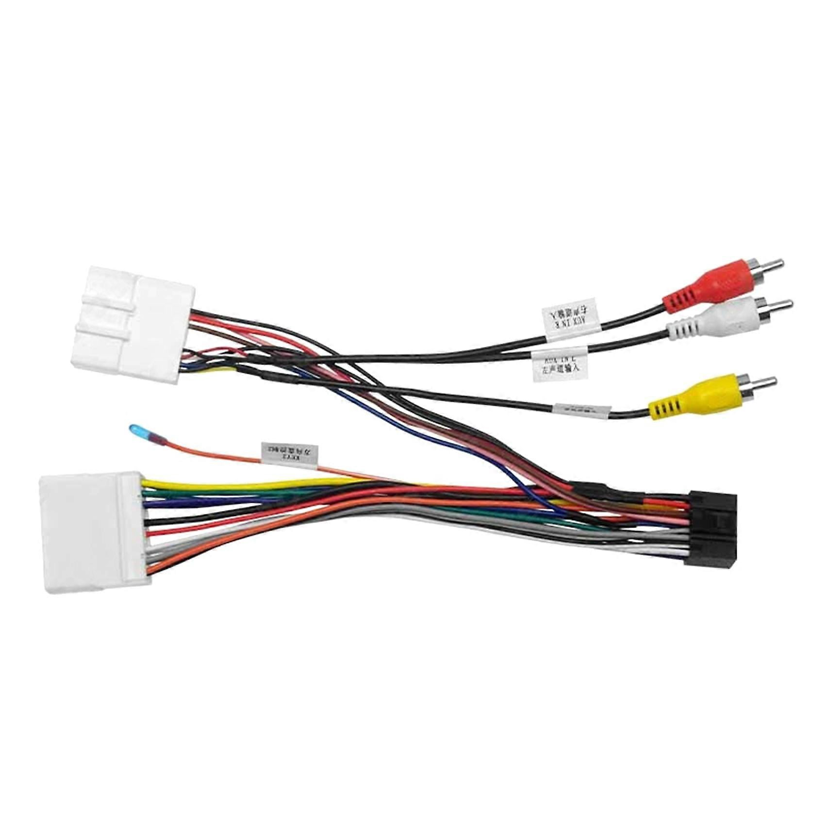 Car Stereo Audio 16PIN Android Power Cable Adapter CD/DVD Player Wiring ...