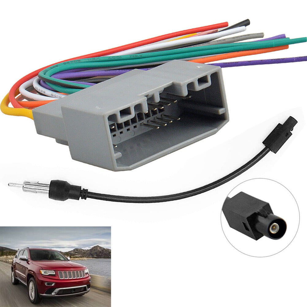 Car Stereo Radio Adapter Cable Wire Harness&Antenna For Jeep For Dodge ...