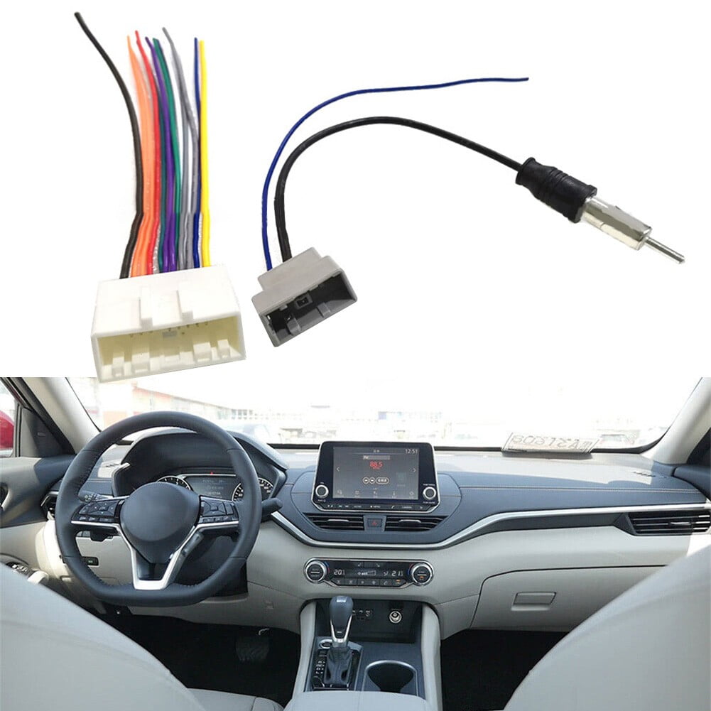 Car Stereo Radio CD DVD Wiring Harness For NISSAN With Antenna Adapter ...