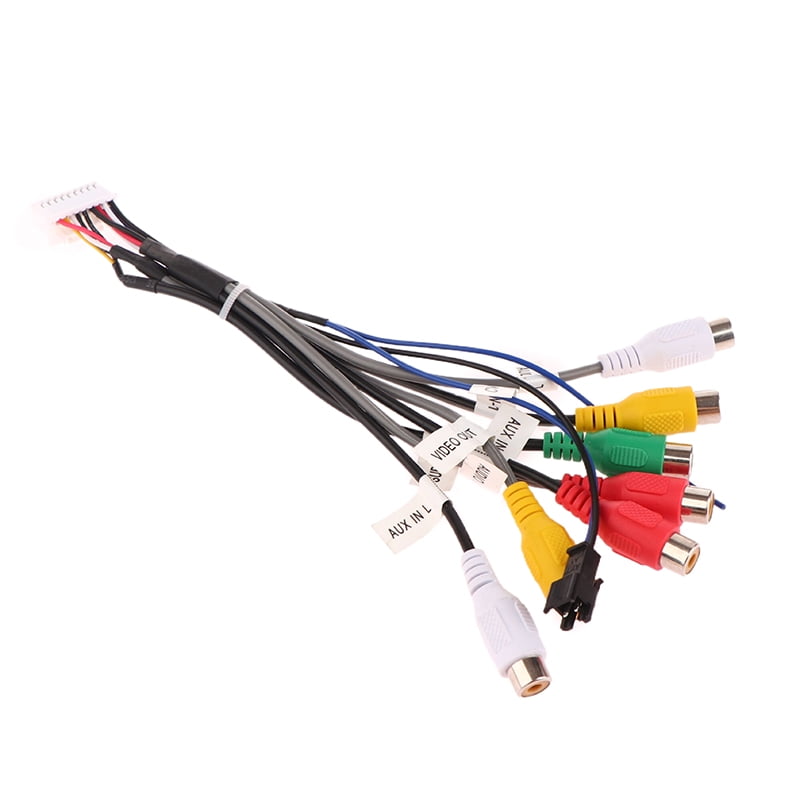 Car Stereo Radio Cable 20 Pin Plug RCA Output AUX Wire Harness Wiring ...