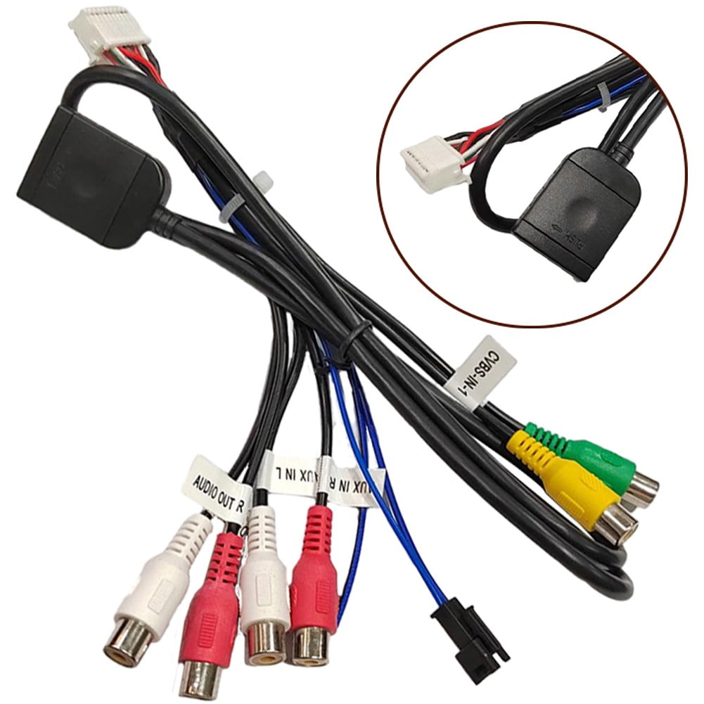 Car Stereo Radio Cable 20 Pin Plug RCA Output AUX Wire Harness Wiring ...
