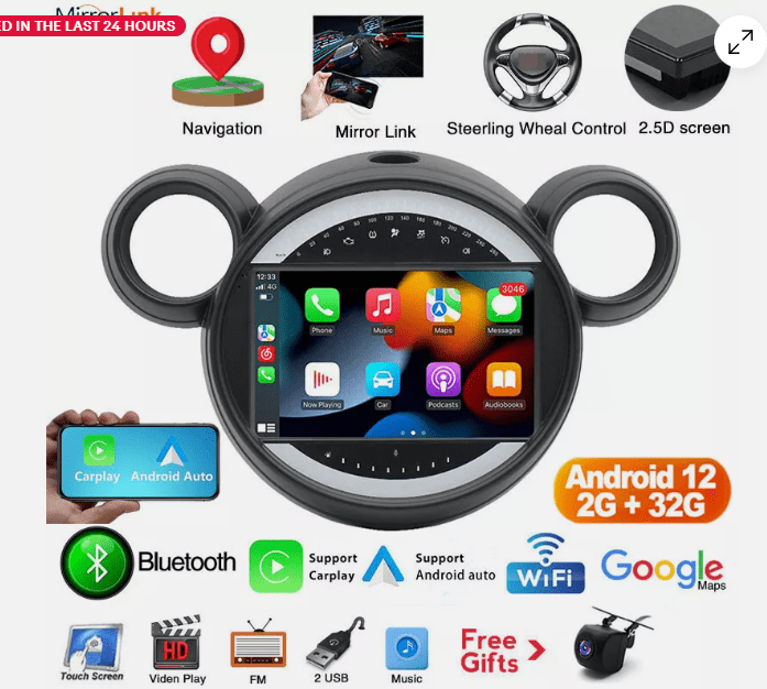 Car Stereo Radio Compatible for 2010-2016 BMW Mini Cooper,2+32 GB Car ...