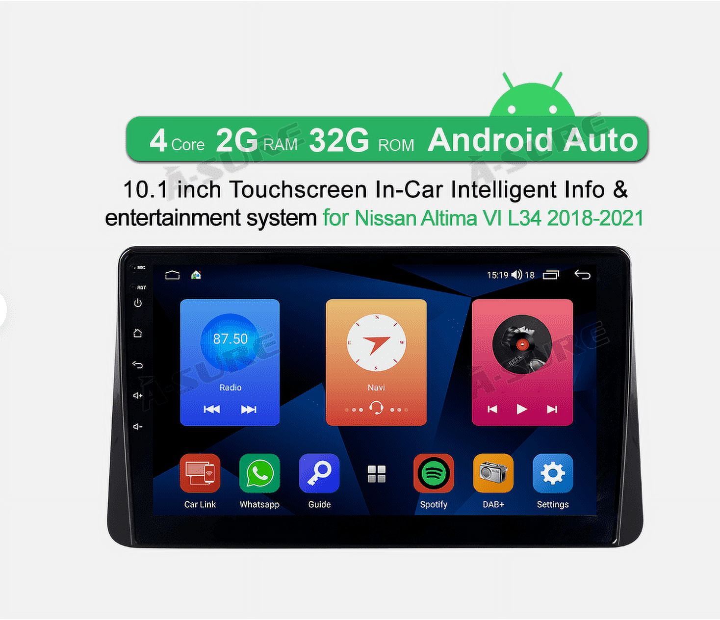 Car Stereo Radio Compatible for 2018-2021 Nissan Altima VI L34,2+32GB ...