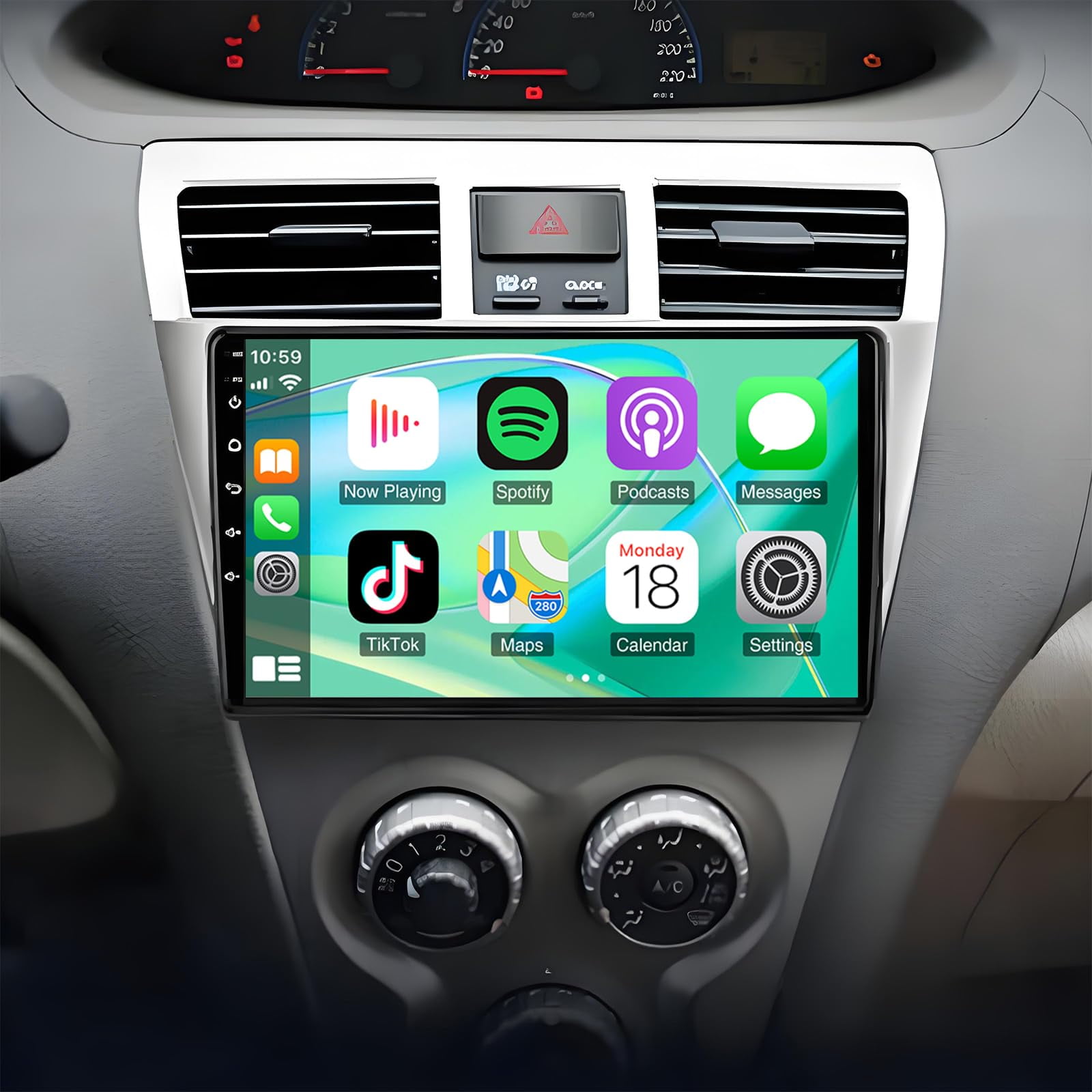 Car Stereo Radio Fit for Toyota Vios Yaris 2007 2008 2009 2010 2011 ...