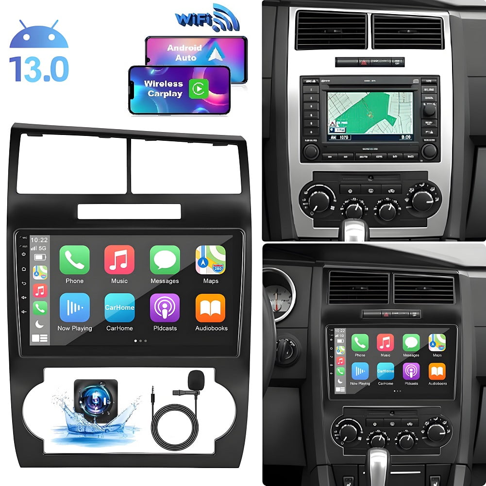 Car Stereo Radio with Wireless Apple CarPlay/Android Auto for Dodge ...