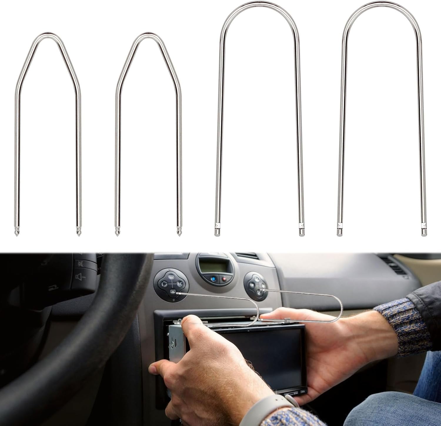 Car Stereo Removal Tools 4Pcs Car Radio Removal Tool Radio Removal Tool ...