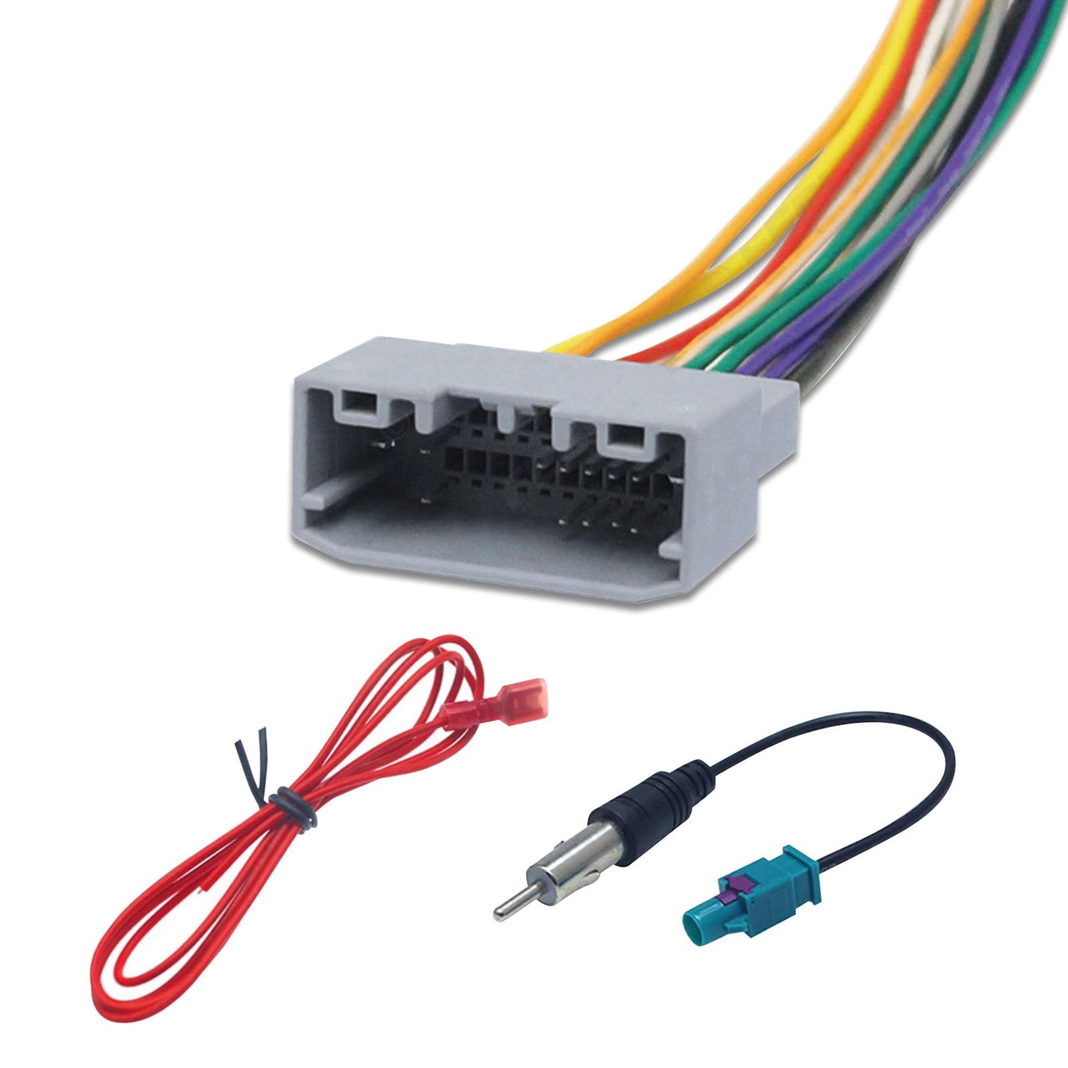 Car Stereo Wiring Harness Kit with Antenna Adapter for Jeep and Dodge ...