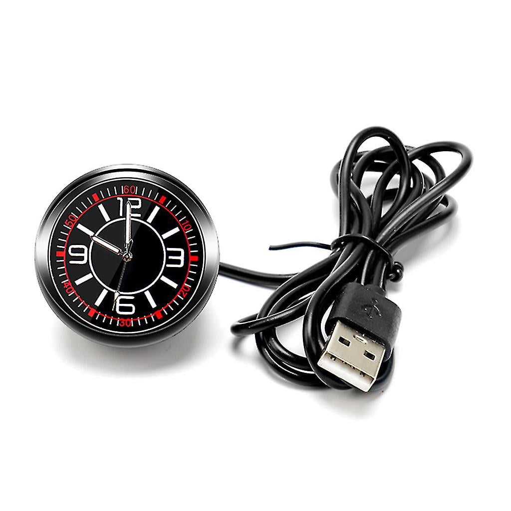 Car Stick-on Watch Universal Luminous Quartz Clock For Automotive ...
