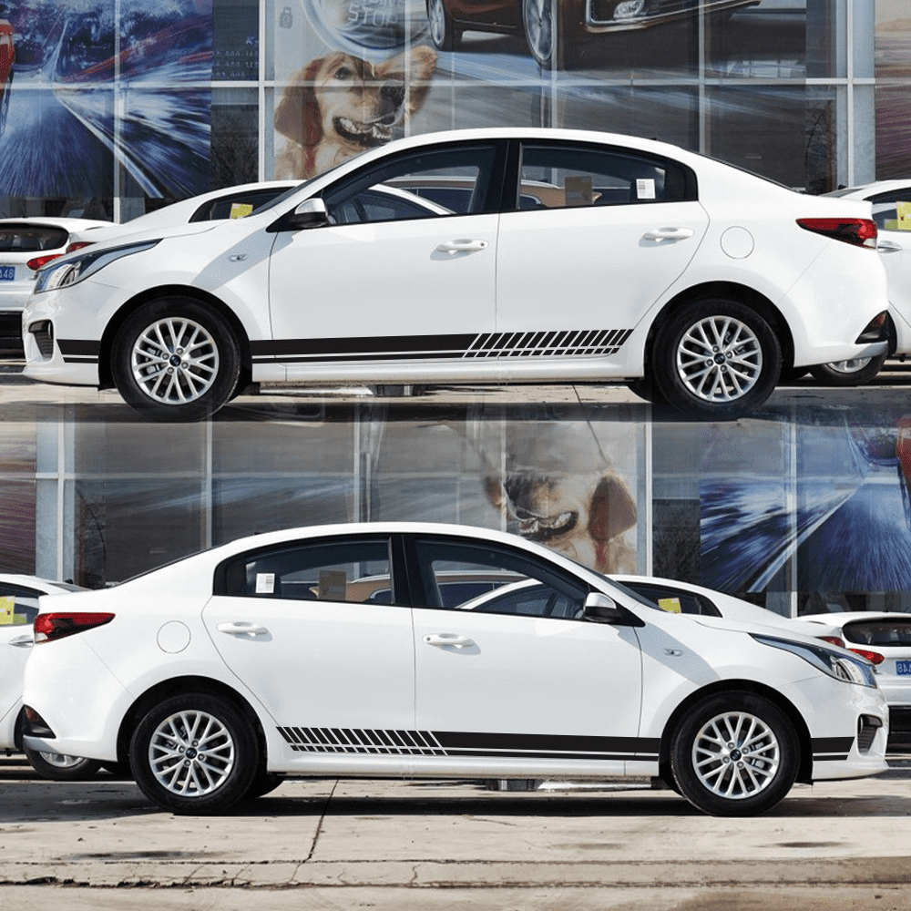 Car Sticker Body Waist Line Sticker Decoration Universal Side Skirt ...