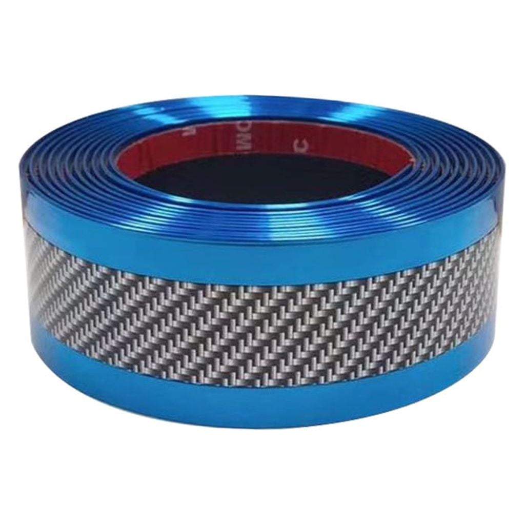 Car Sticker Carbon Fiber Rubber DIY Door Sill Protector Guard Strip 5CM ...