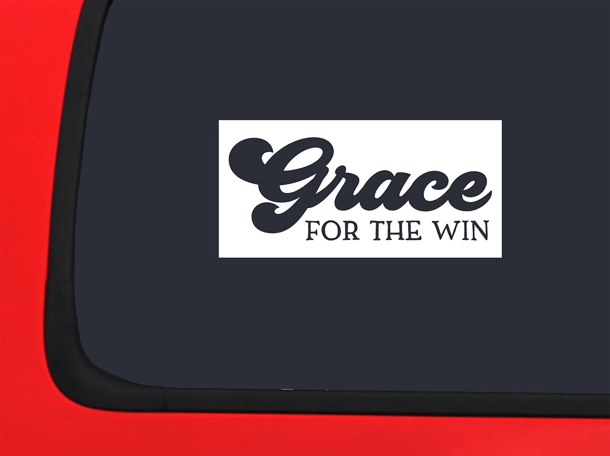 Car Sticker Grace For The Win Religious God Christ Jesus Bible Church ...